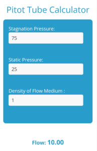 Pitot Tube flow Calculator - Instrumentation basics
