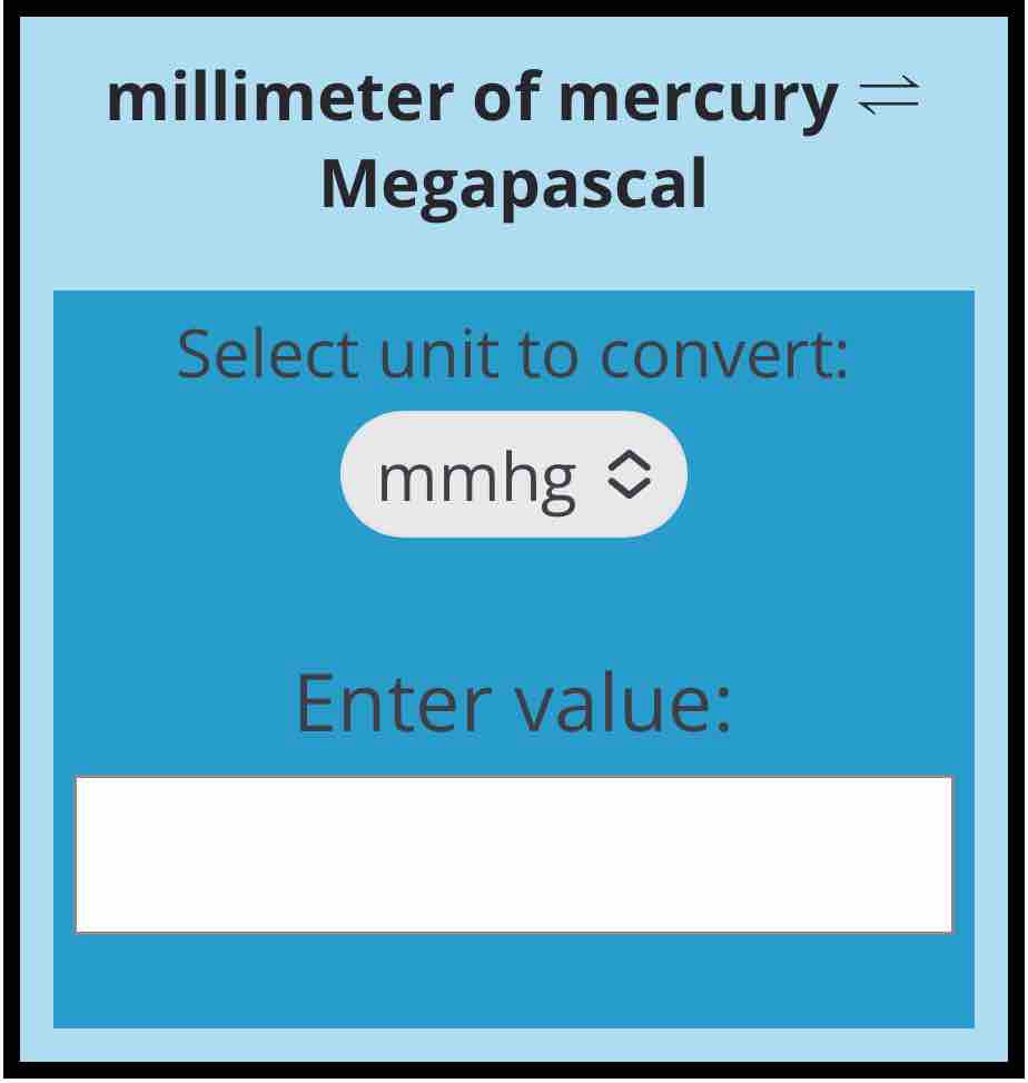 Mmhg To Mpa Pressure Conversion Mmhg To Mpa Pressure Conversion