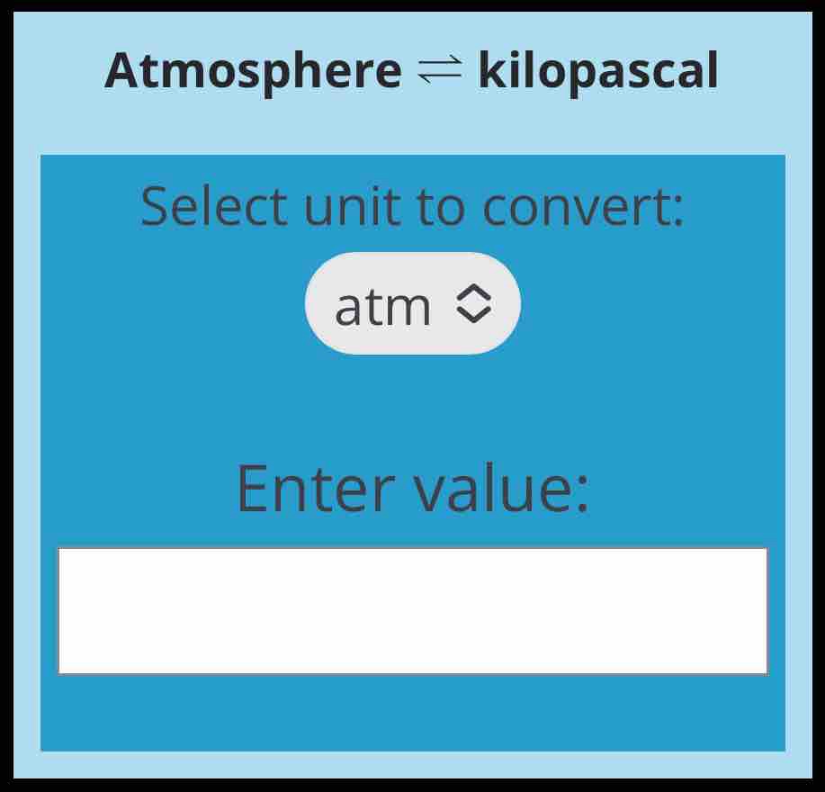 Atm To Kpa Pressure Conversion Atm To Kpa Pressure Conversion