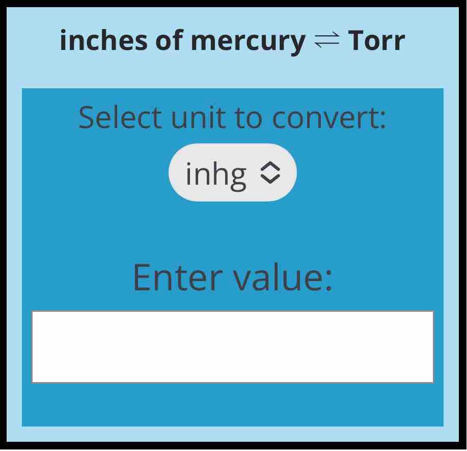 Inhg To Torr Pressure Conversion Inhg To Torr Pressure Conversion
