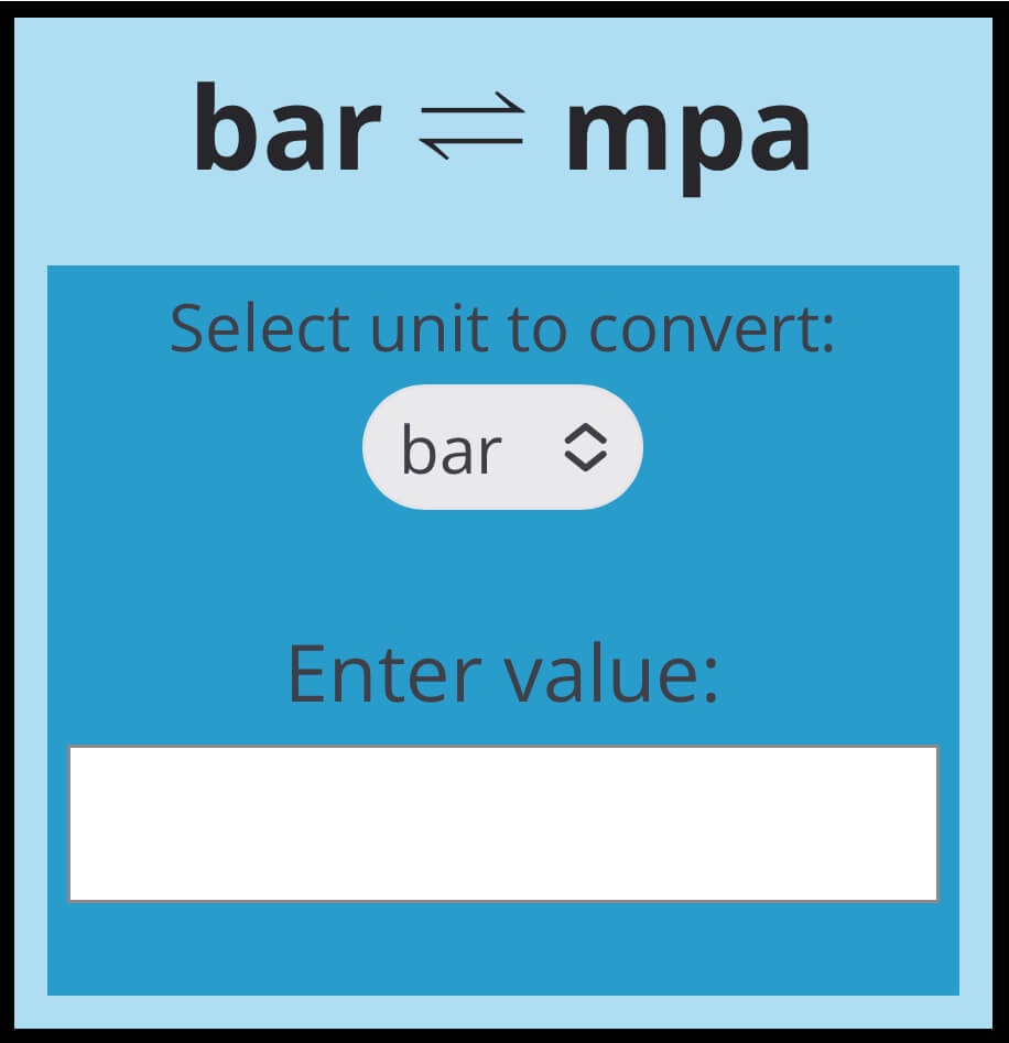 BAR TO Mpa Pressure Conversion BAR TO Mpa Pressure Conversion